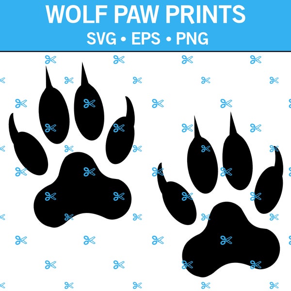 Wolf Paw Print - Etsy