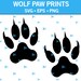Wolf Paw Print SVG, Animal Svg, Paws Svg, Paw Print, Dog Paws, Wolf ...