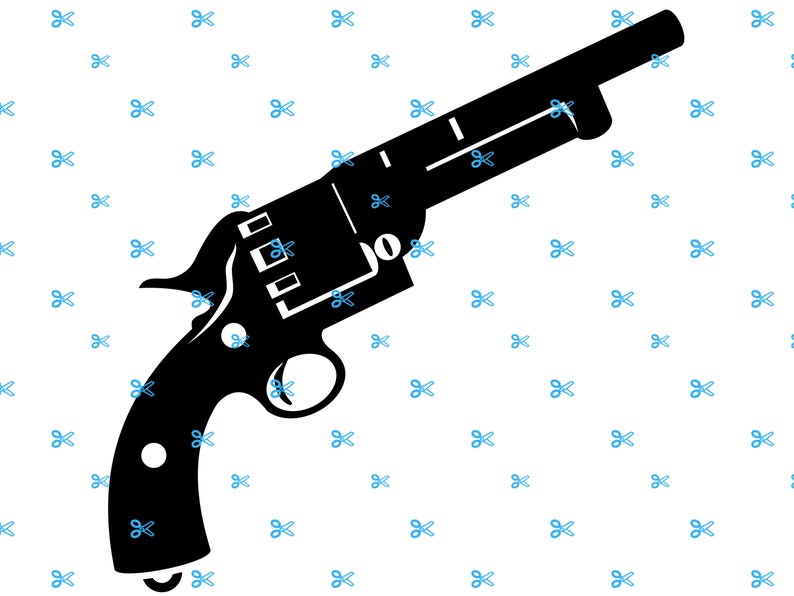 Revolver Six Shooter Pistol SVG, Hand Gun Svg, Gun Decal Svg, Six ...