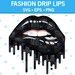 Checkered Drip Lips SVG, Print and Cut Lips, Dripping Lips, Biting Lips ...