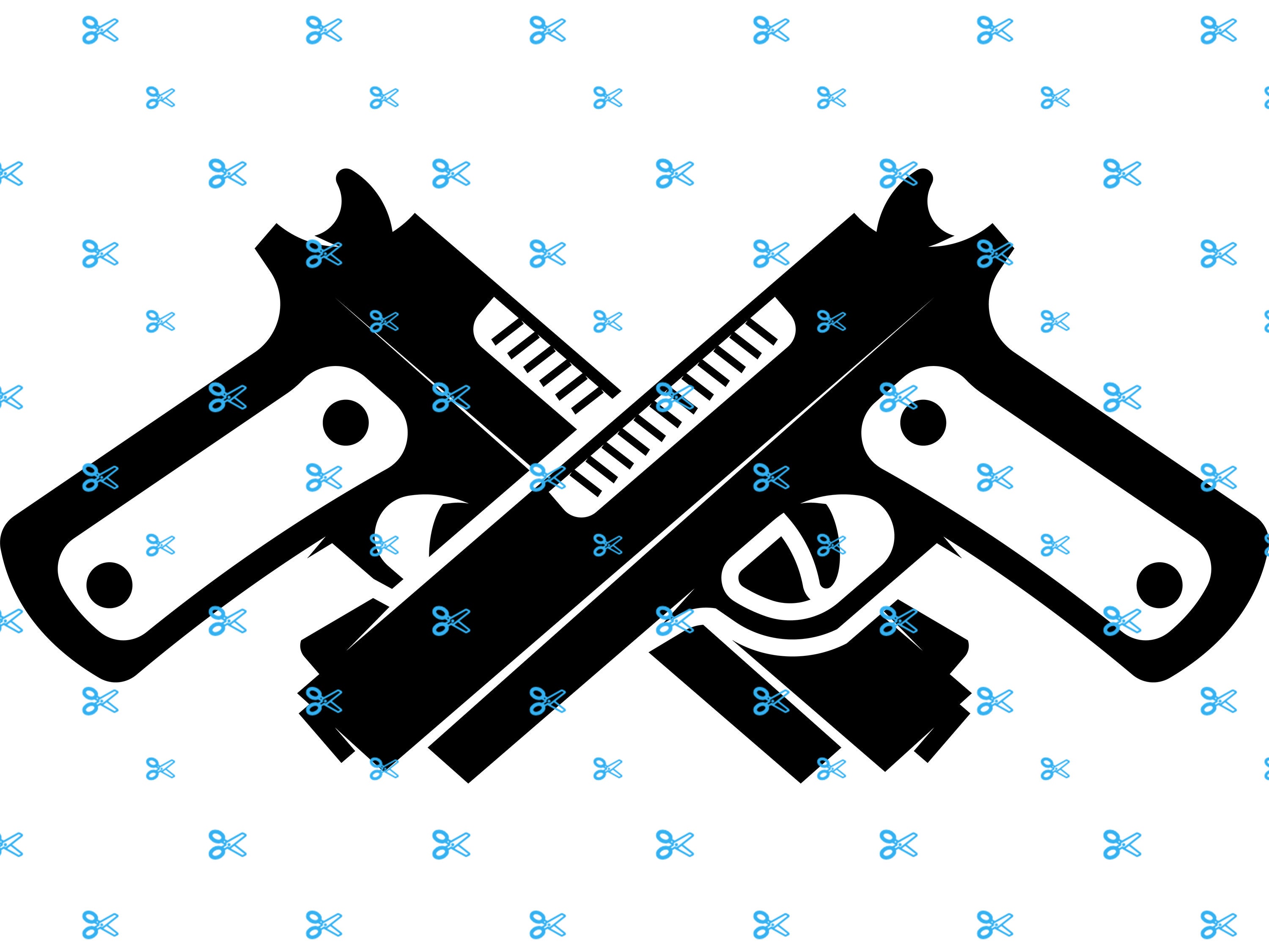 Crossed Pistols Svg Crossed Guns Svg Two Guns Design Hand Etsy Finland