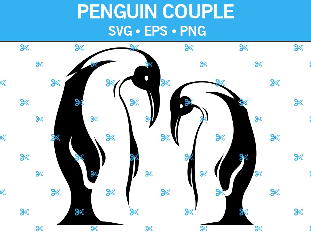Penguin Couple SVG, Penguin Svg, Ocean Bird Svg, Bird Svg, Pair of ...