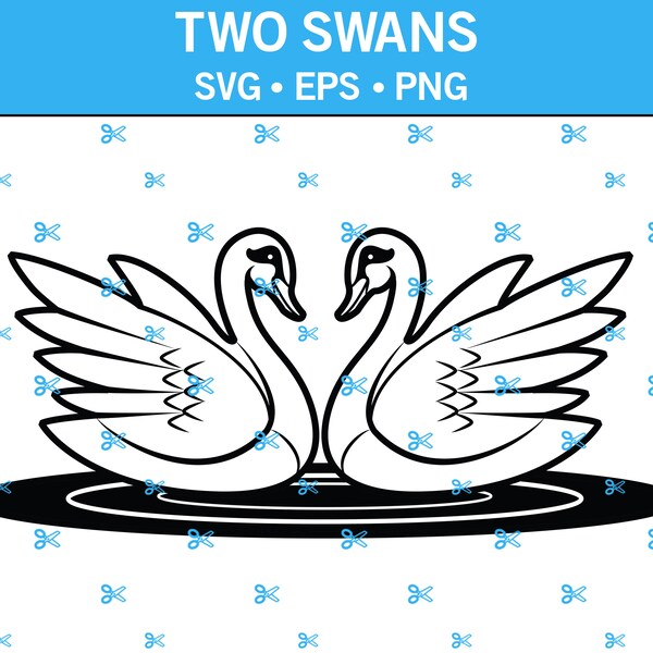 Two Swans - Etsy