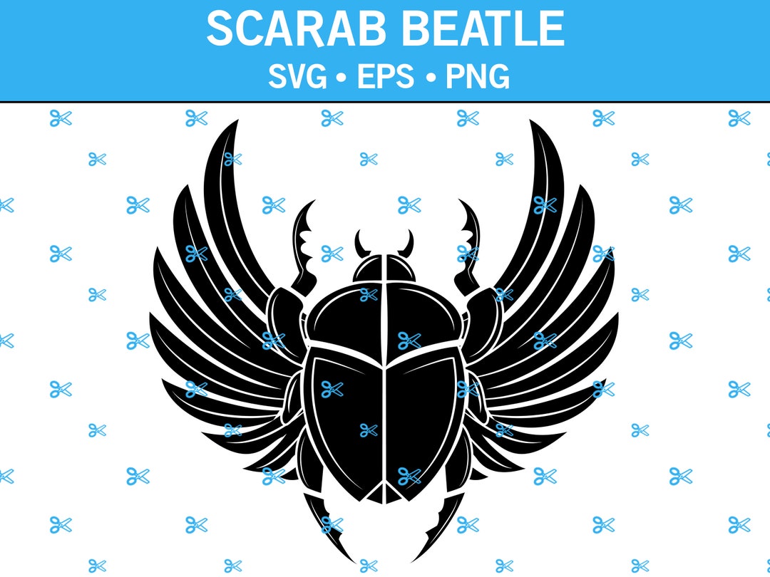 Scarab SVG, Beatle Svg, Insect Svg, Bug Svg, Bug Clip Art, Wings Svg ...