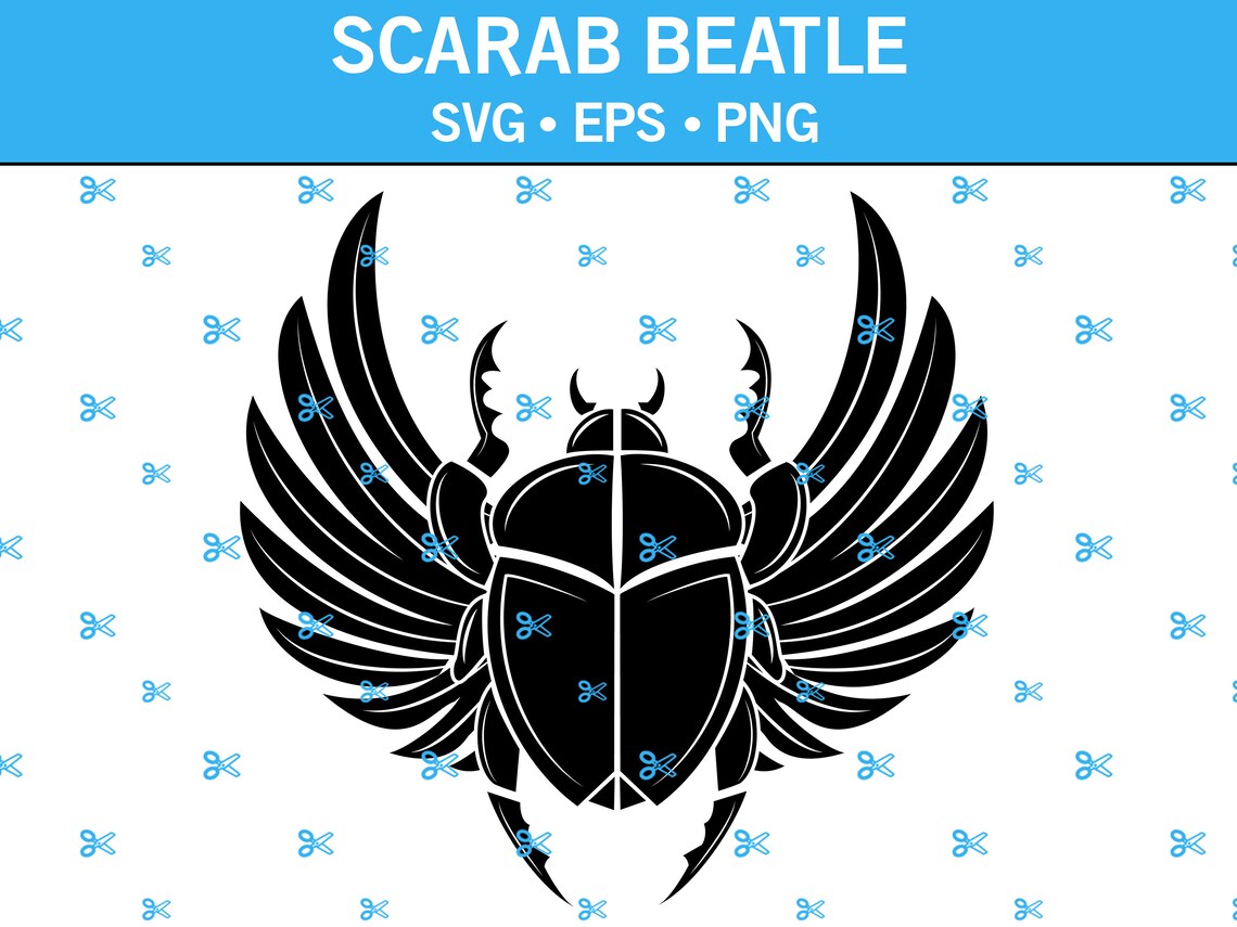 Scarab SVG, Beatle Svg, Insect Svg, Bug Svg, Bug Clip Art, Wings Svg ...