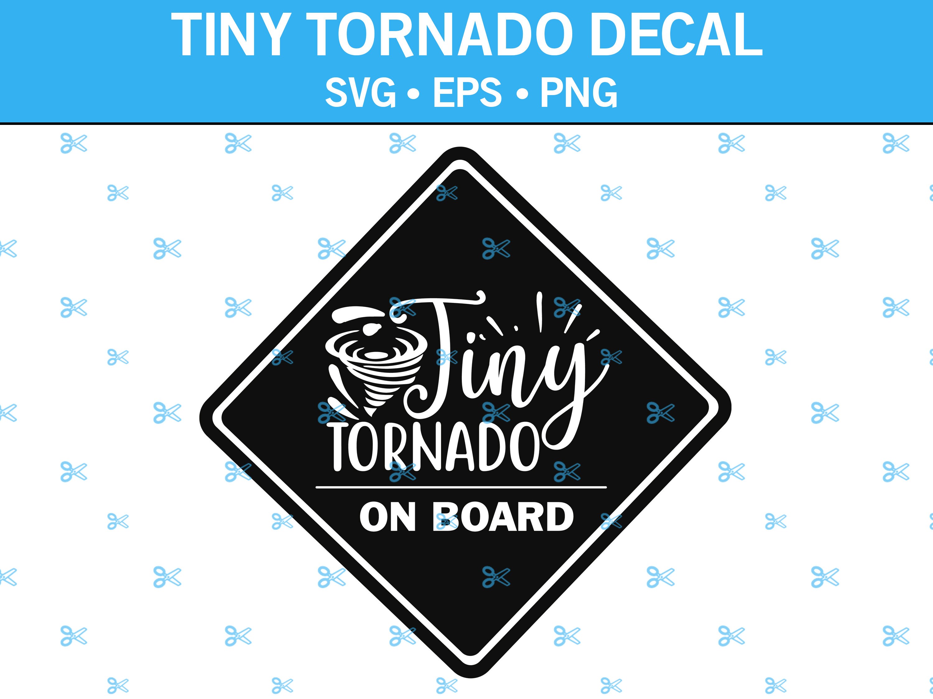 Tiny Tornado on Board Car Decal SVG Child Car Decal Svg - Etsy