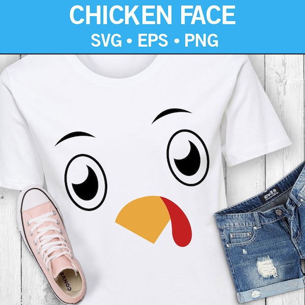 Chicken Face Svg - Etsy