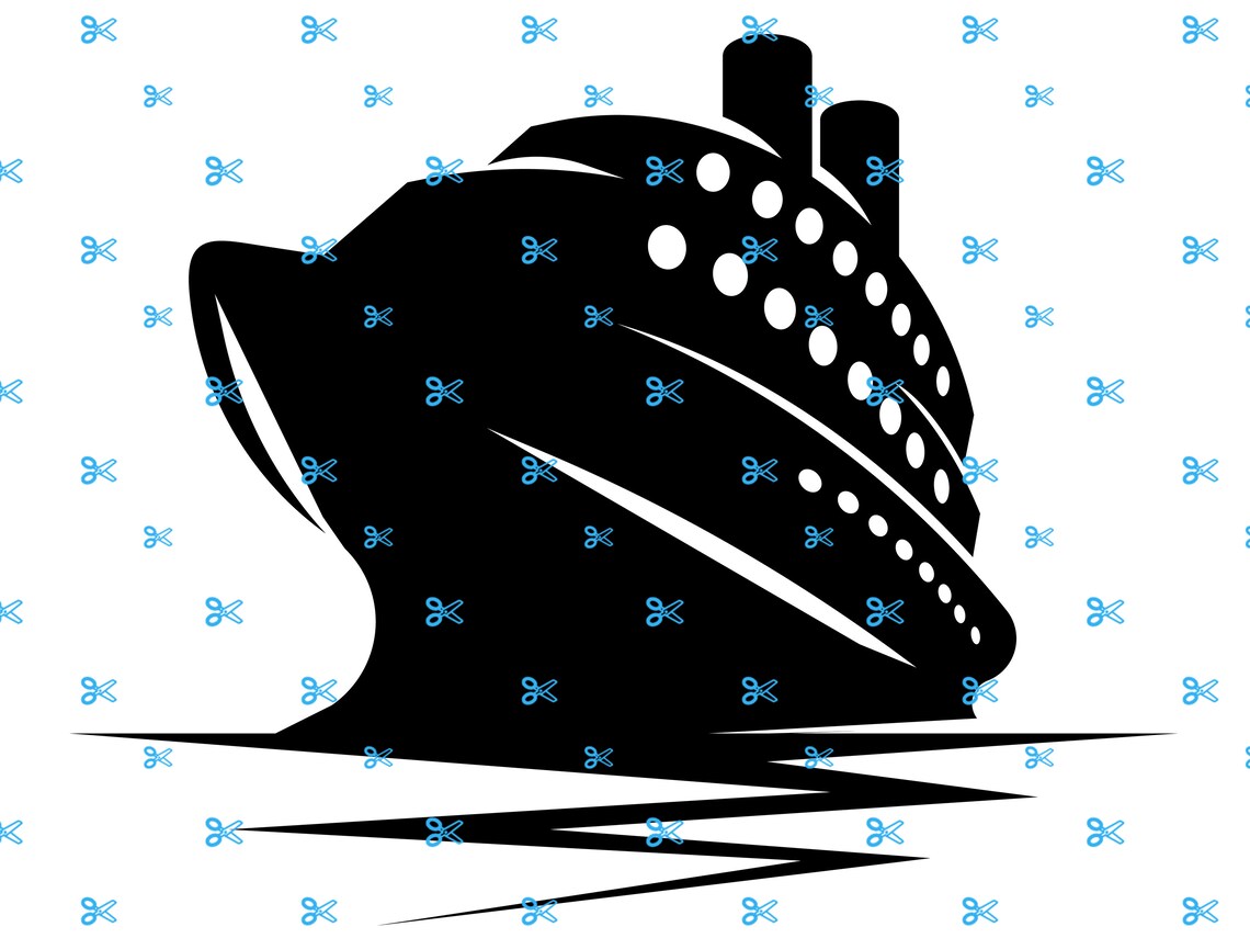 Cruise Ship on Water SVG. Water Boat SVG Vector Cut File for - Etsy