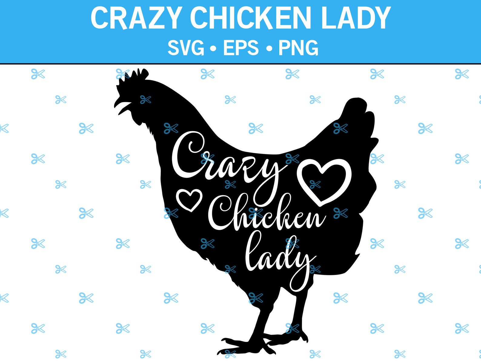 Crazy Chicken Lady Svg, Animal Svg, Farm Svg, Rooster Svg, Farm Clip ...