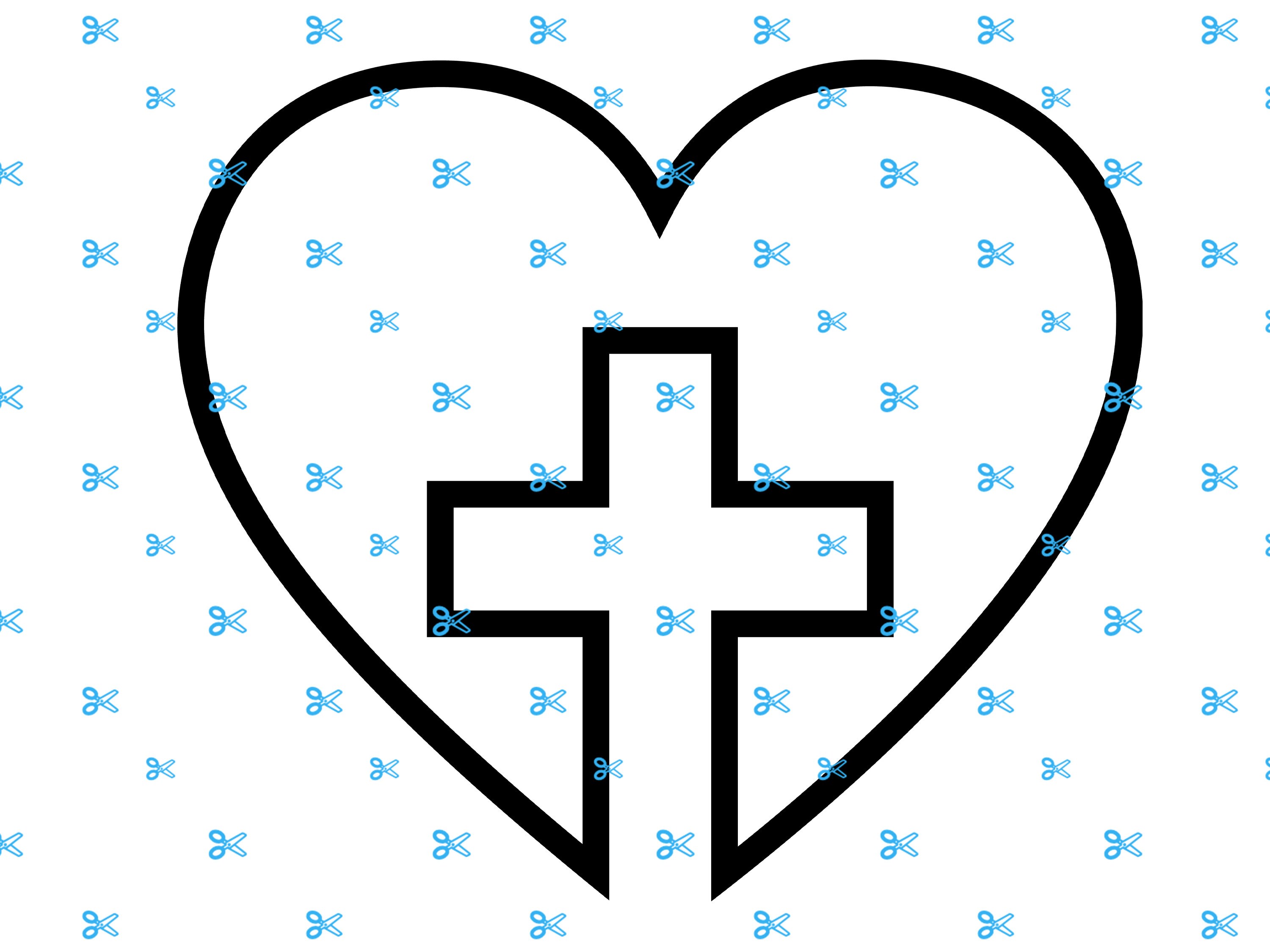 Cross Heart Monogram SVG, Love Jesus Svg, Spiritual Symbol, Christian ...