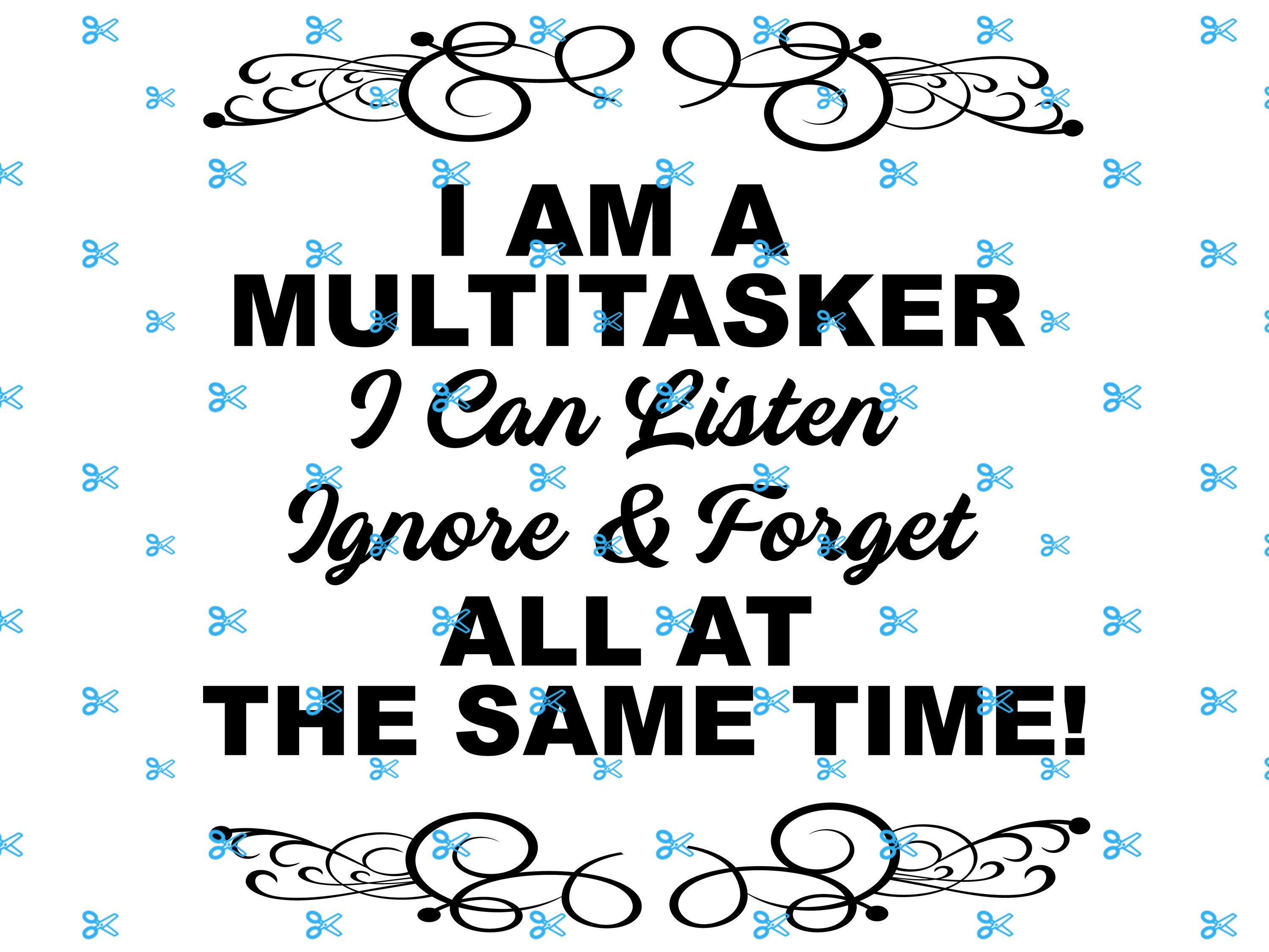 I Am A Multitasker Funny T-shirt SVG T-shirt Design Womens - Etsy Australia