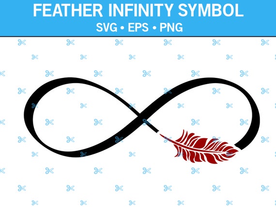 Infinity Sign With Feather And Birds