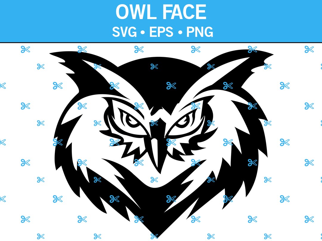 Owl Face SVG, Owl Svg, Flying Svg, Owl Bird Svg, Owl Cut File, Owl Clip ...