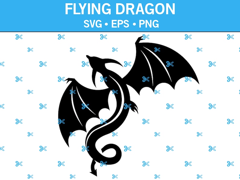 Flying Dragon SVG, Dragon Svg, Flying Dragon Svg, Dragon Design Svg ...