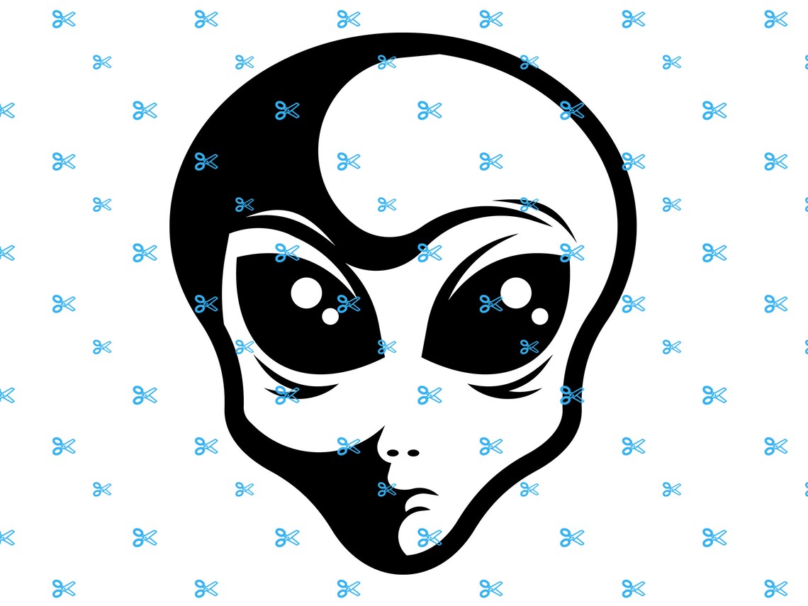 Alien Head SVG Alien Svg UFO Svg Outer Space Svg Alien | Etsy