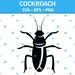 Cockroach SVG, Insect Svg, Cockroach Clip Art, Cockroach Vector, Bug ...