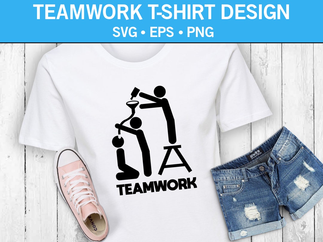 Teamwork Drinking Stickman T-shirt SVG, Drunk Stickmen SVG, Funny ...