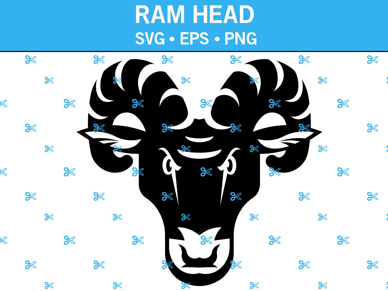 Ram Head SVG, Ram Svg, Mountain Goat Svg, Ram Clip Art, Goat Clip Art ...