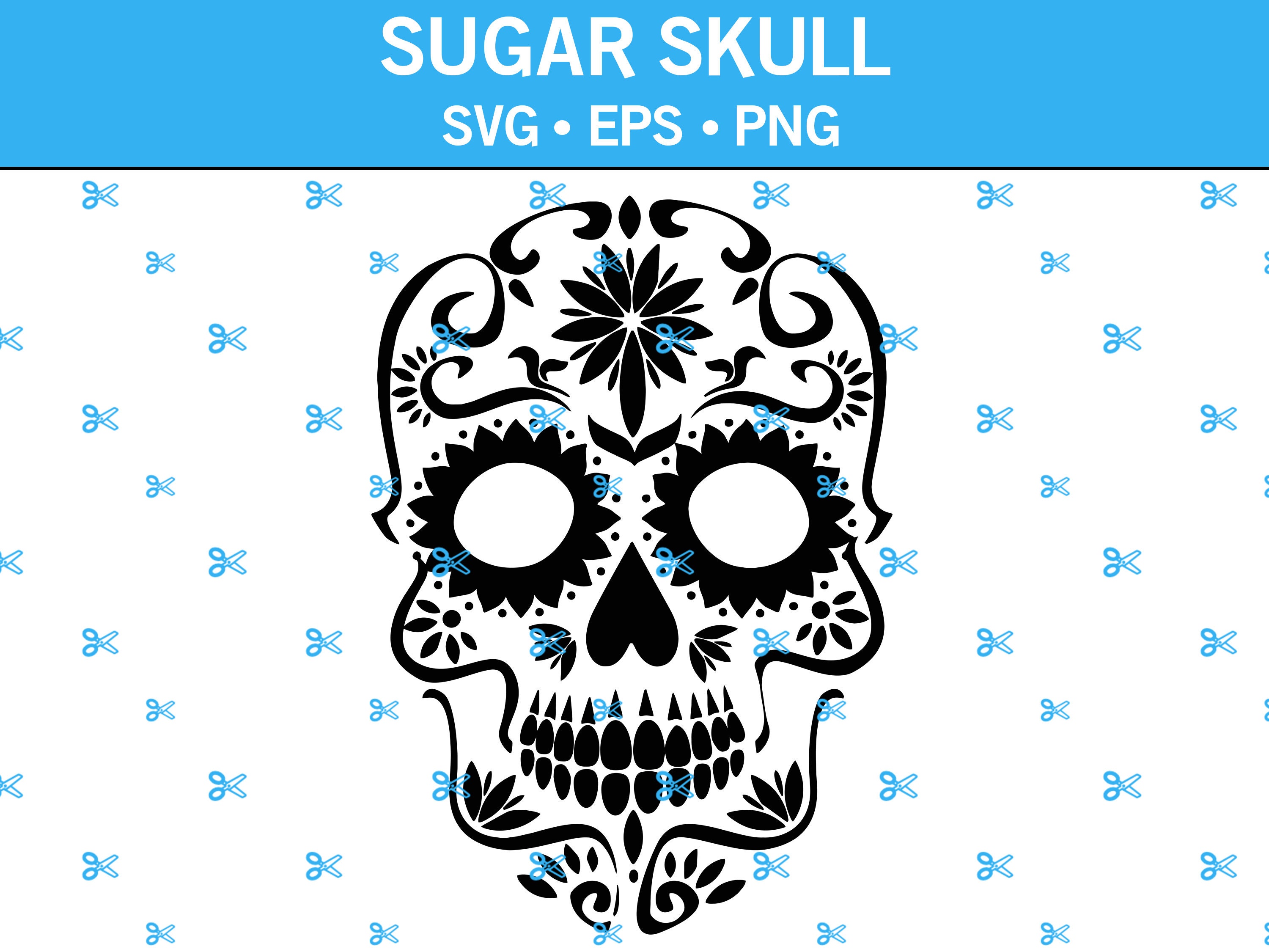Sugar Skull SVG, Human Skull Svg, Female Skull Svg, Party Skull Svg ...