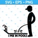 I Pee in Pools Stickman SVG. Vector Cut File for Cricut, Silhouette ...