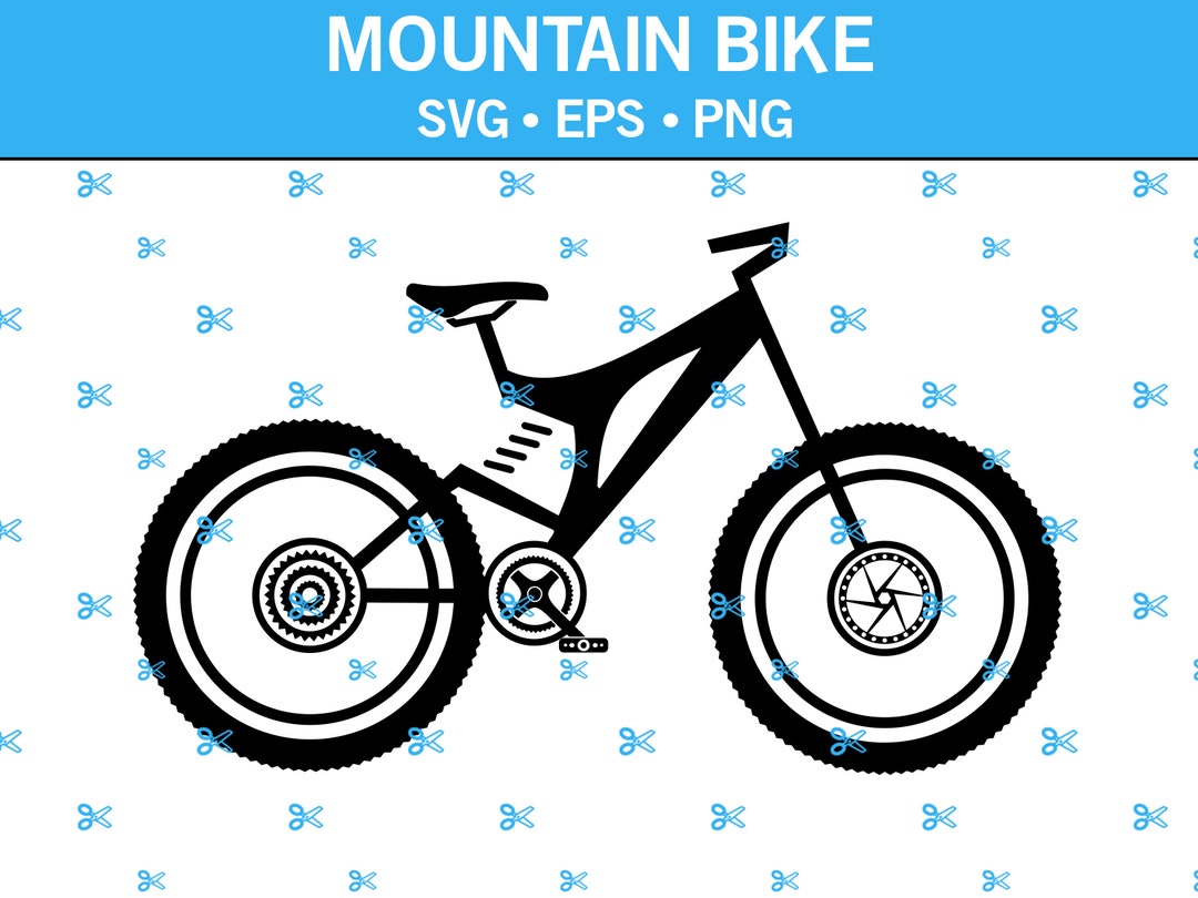 Mountain Bike With Shocks SVG. Trail Bike SVG, Vector Cut File for ...