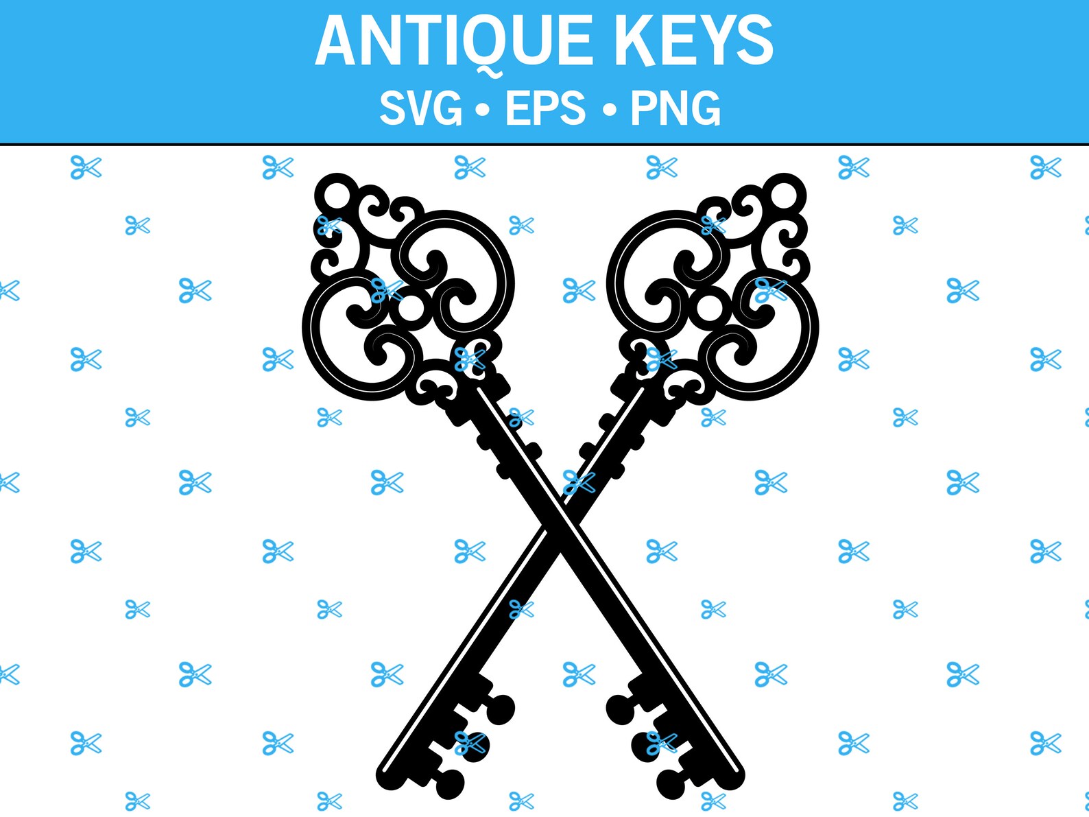 Antique Crossed Keys SVG, Skeleton Keys Svg, Door Key Svg, Steampunk ...