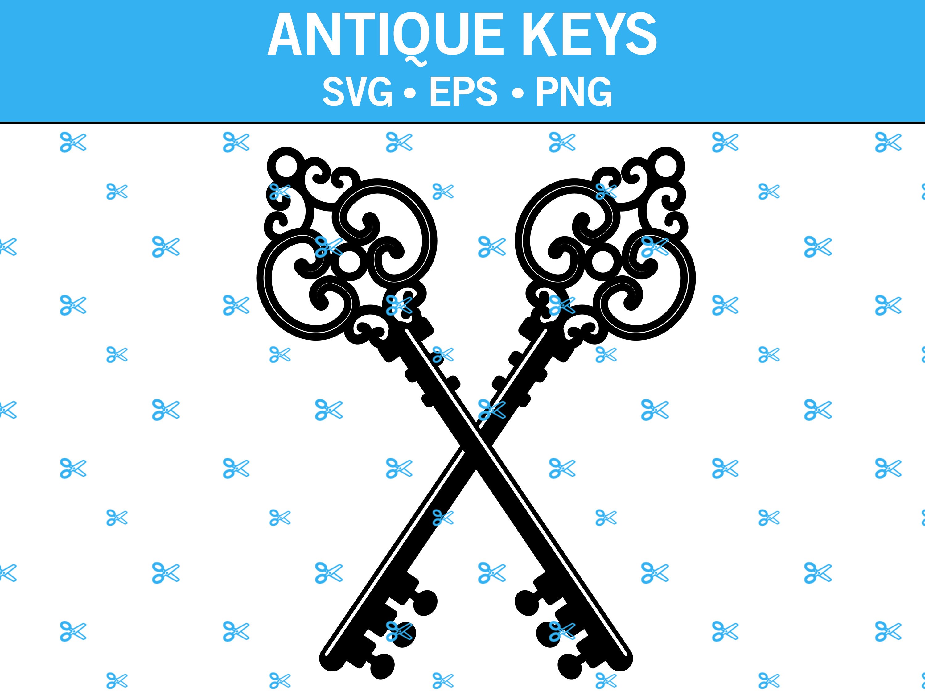 Antique Crossed Keys SVG Skeleton Keys Svg Door Key Svg - Etsy Canada