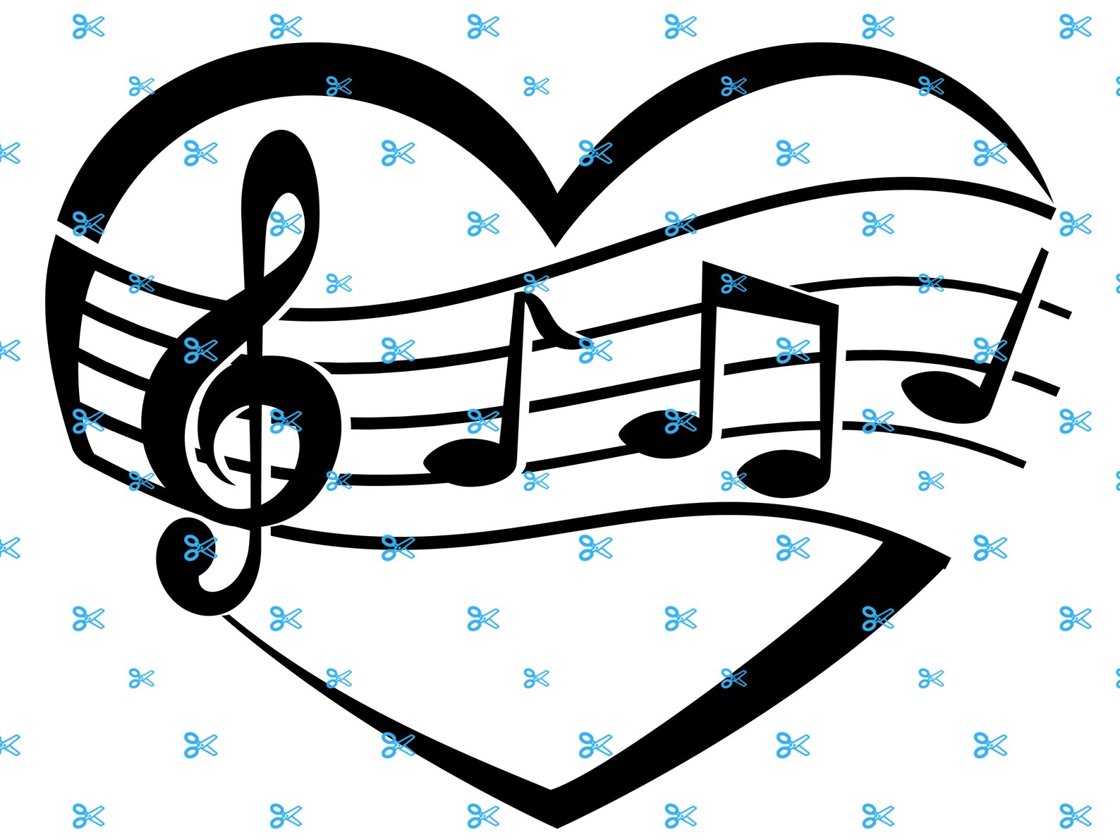 Love Music Heart SVG Music Notes SVG Music Heart Svg Music - Etsy