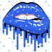 Blue Stars Drip Lips SVG, Print and Cut Lips, Dripping Lips, Biting ...