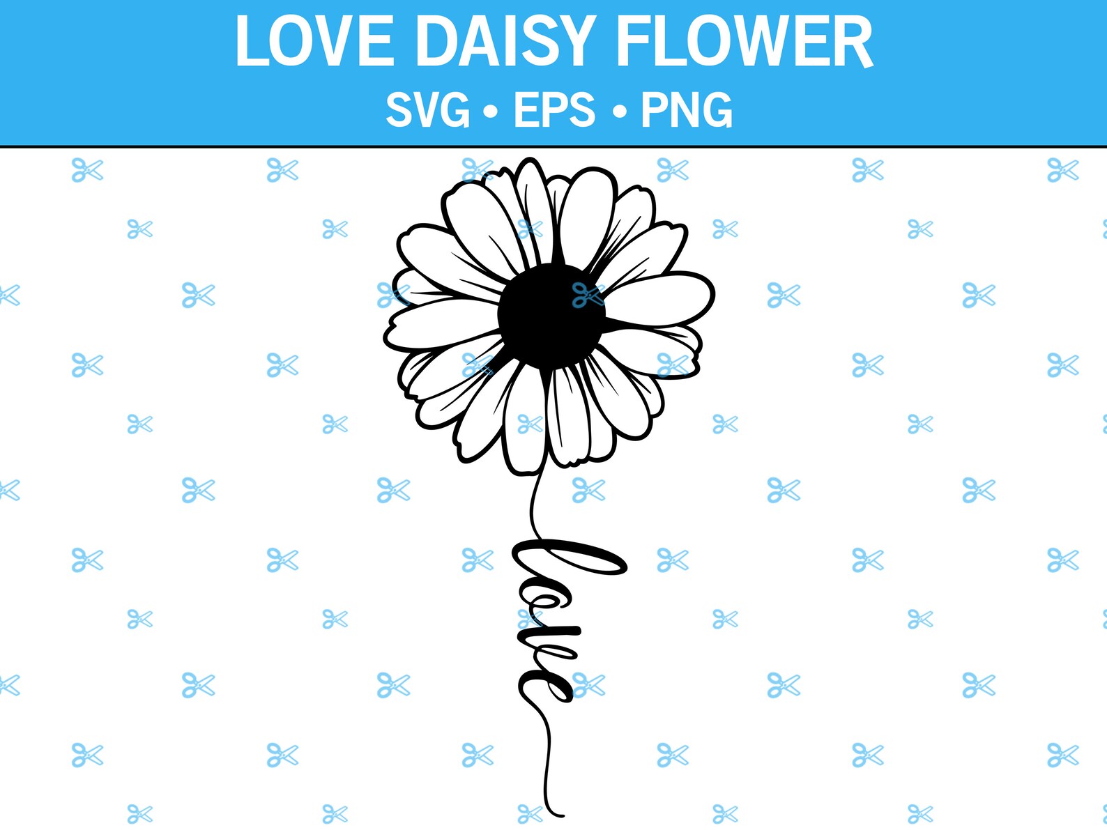 Love Daisy Decal SVG Nature Decal Svg Flower Decal Svg Wall - Etsy