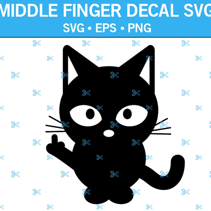 Middle Finger Cat - Etsy