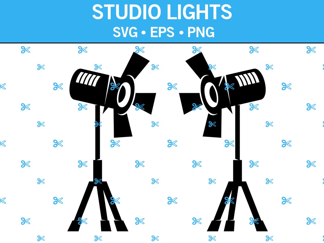 Studio Lights SVG Cut File, Camera Lights Svg, Flood Lights Svg, Spot ...