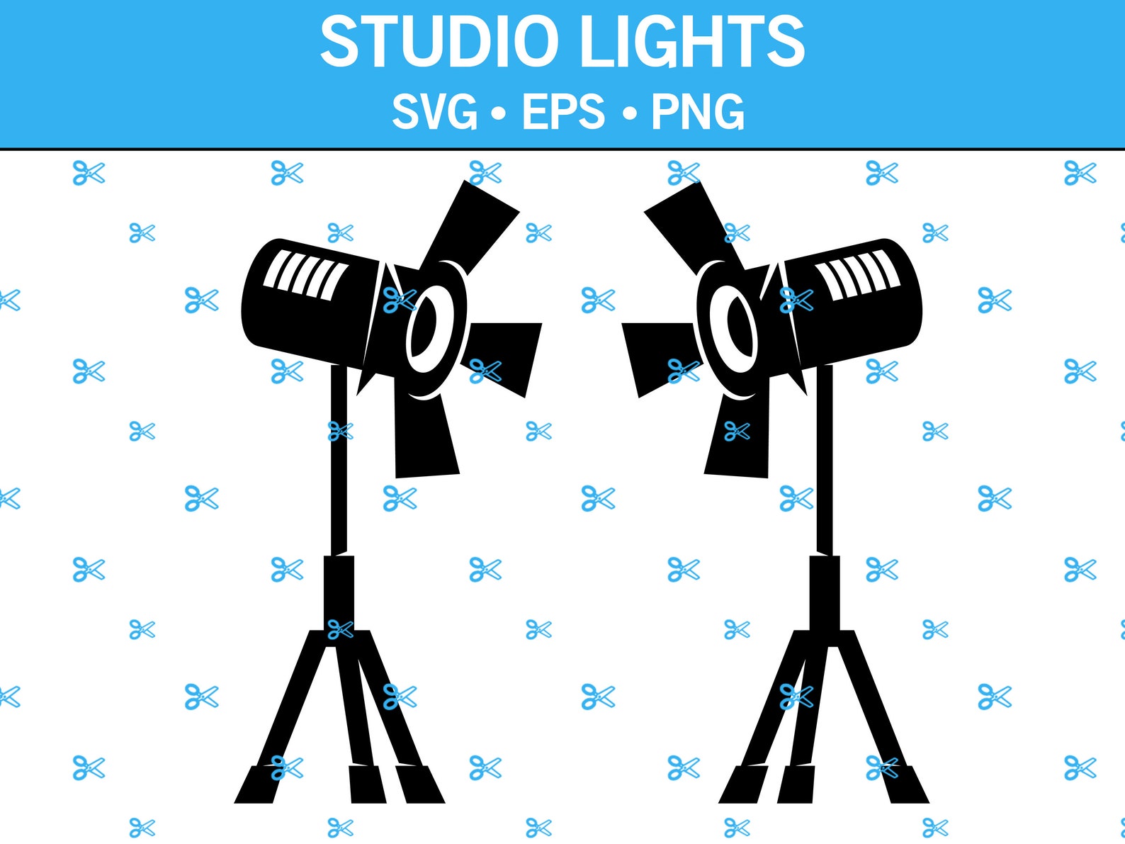 Studio Lights SVG Cut File, Camera Lights Svg, Flood Lights Svg, Spot ...