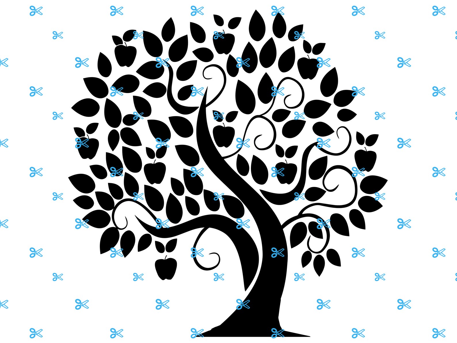 Apple Tree Decal SVG Apple Tree Leaves Summer Tree Svg | Etsy