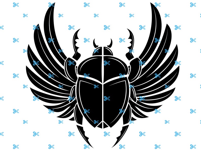 Scarab SVG, Beatle Svg, Insect Svg, Bug Svg, Bug Clip Art, Wings Svg ...