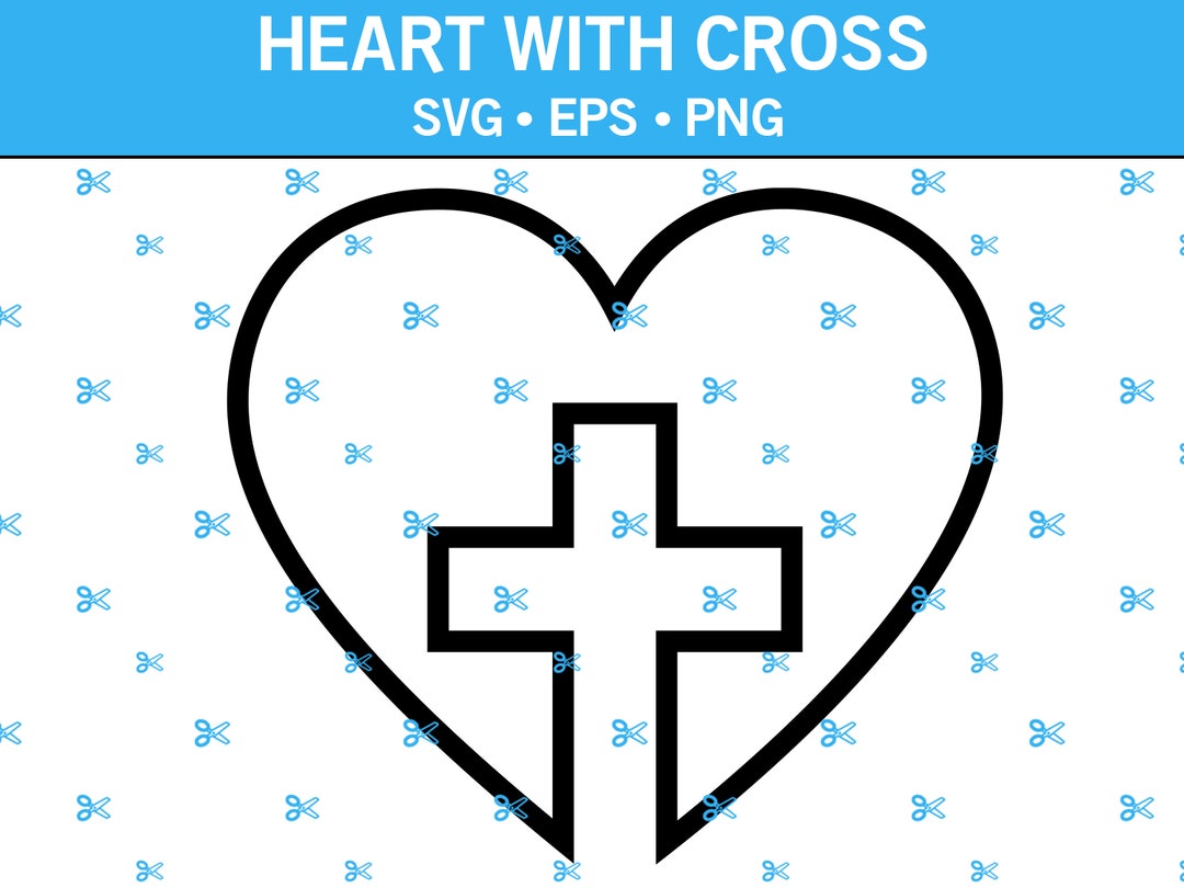 Cross Heart Monogram SVG, Love Jesus Svg, Spiritual Symbol, Christian ...