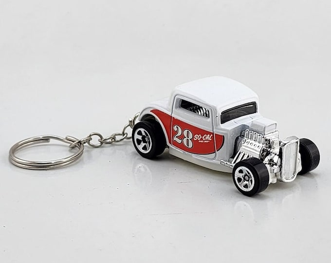 Hotwheels Hot Rod Classic Car Keychain - Etsy