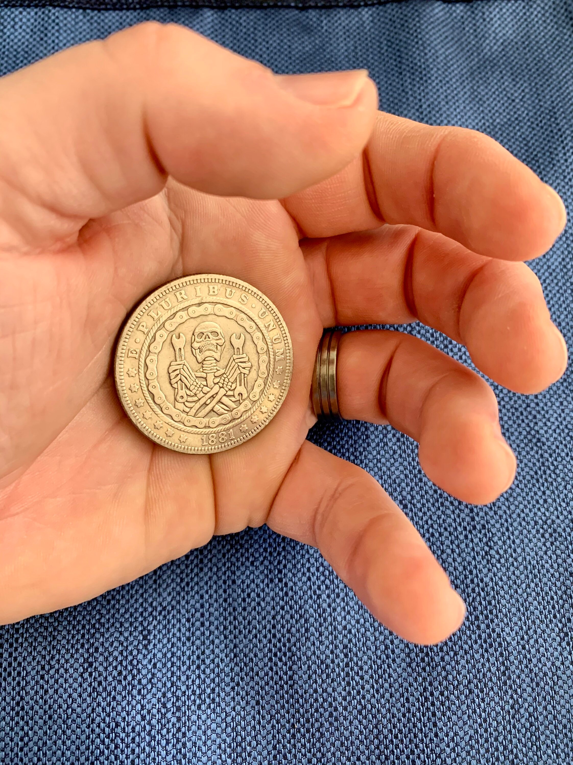 Hobo Coin Silver Dollar Skeleton Mechanic | Etsy