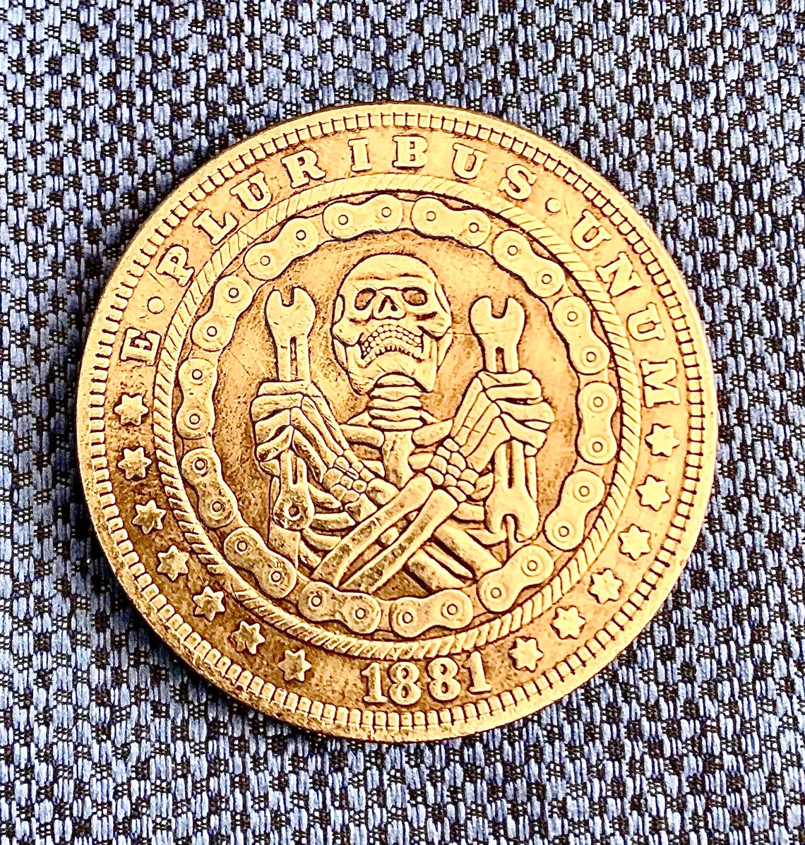 Hobo Coin Silver Dollar Skeleton Mechanic | Etsy