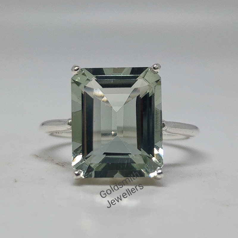 Prasiolite Ring - Etsy