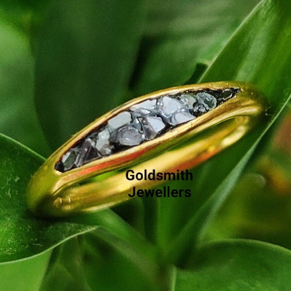 Diamond Chip Engagement Ring - Etsy