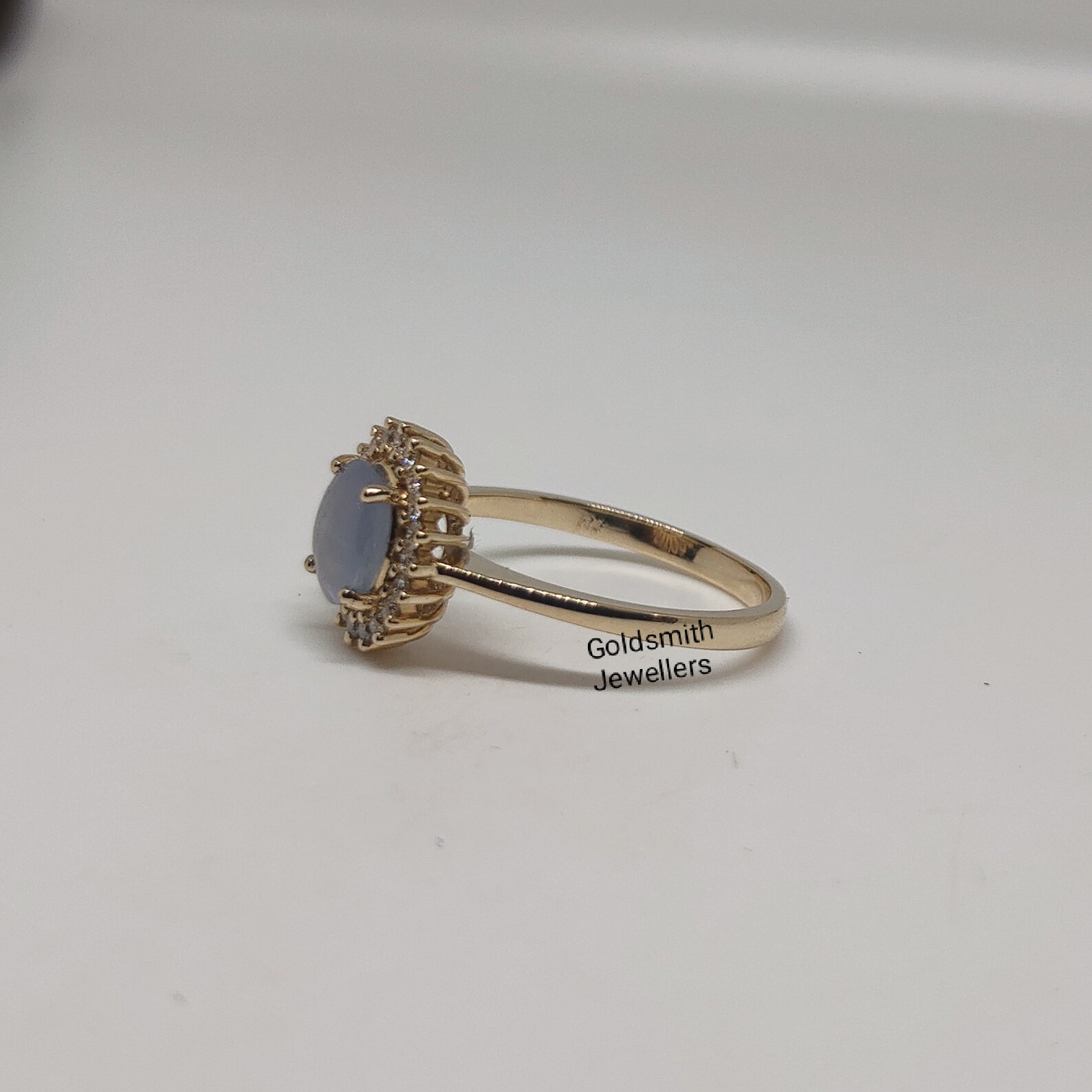 Genuine White Star Sapphire Ring Minimalist Ring 14K White - Etsy