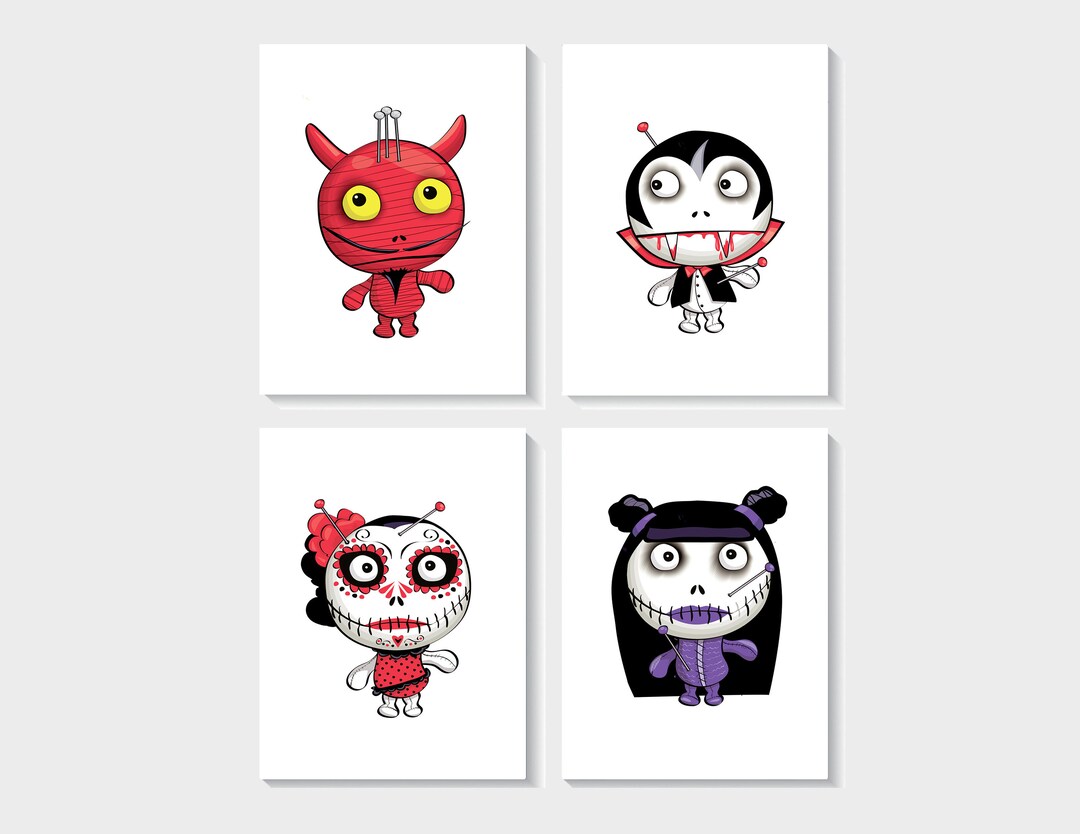 Modern Retro Voodoo Doll Note Cards W/envelopes Set of 4 or 8 Greeting ...