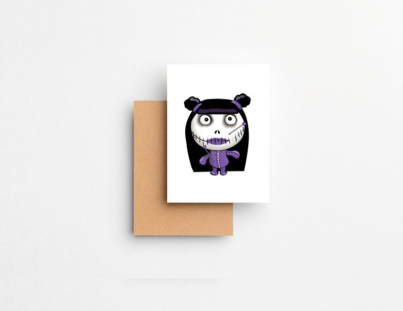 Modern Retro Voodoo Doll Note Cards W/envelopes Set of 4 or 8 Greeting ...