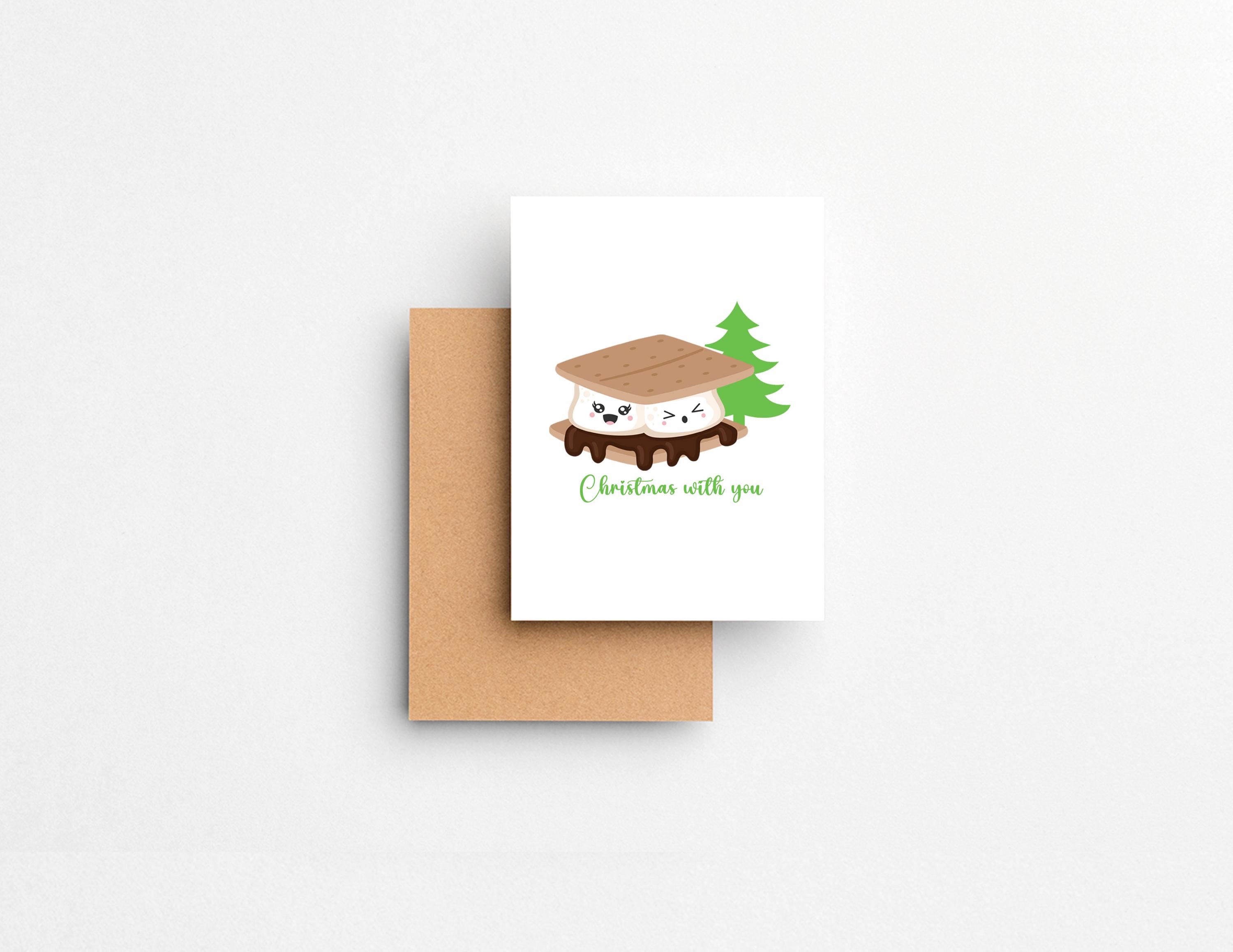 Christmas S'mores Note Cards W/envelopes Card or Sets Greeting Cards ...