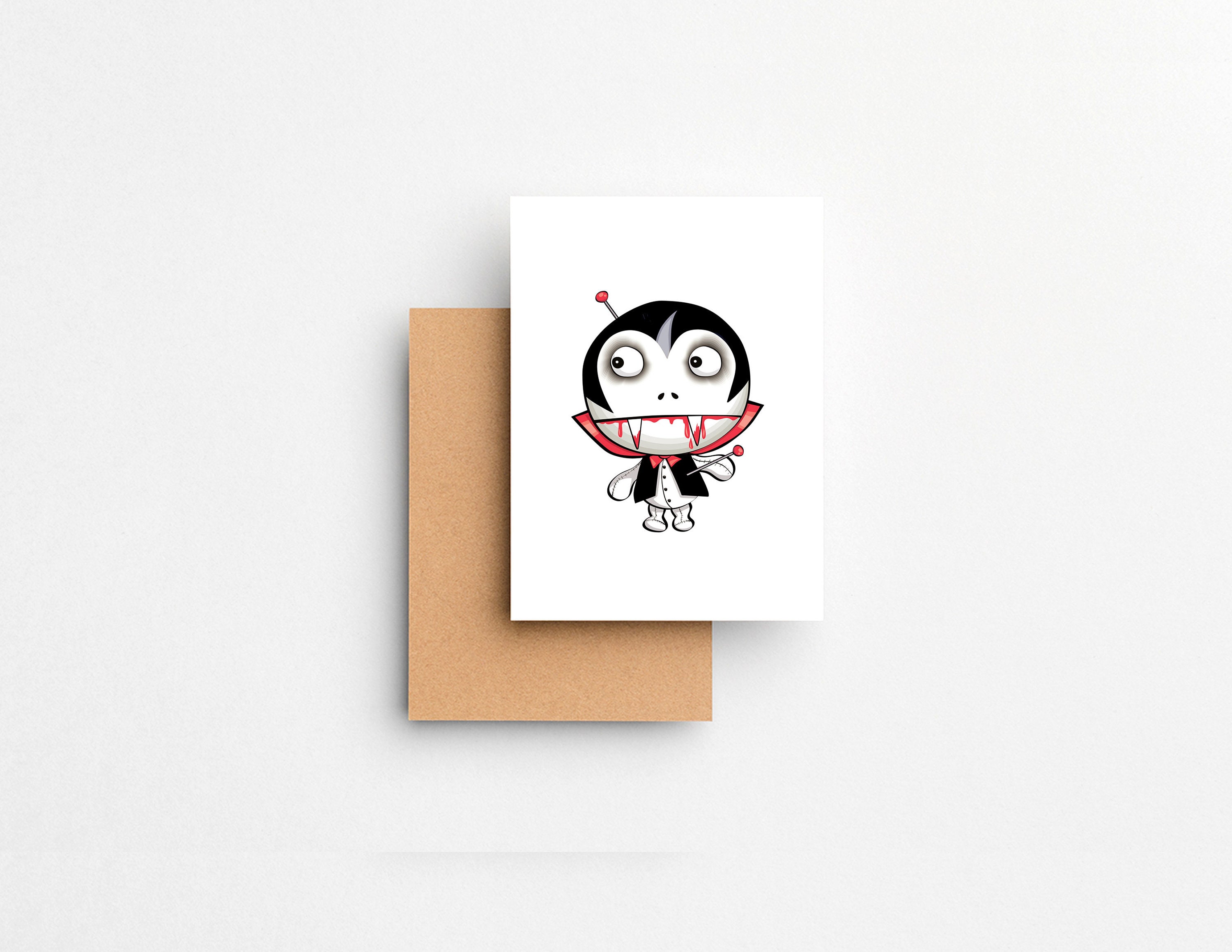 Modern Retro Voodoo Doll Note Cards W/envelopes Set of 4 or 8 Greeting ...