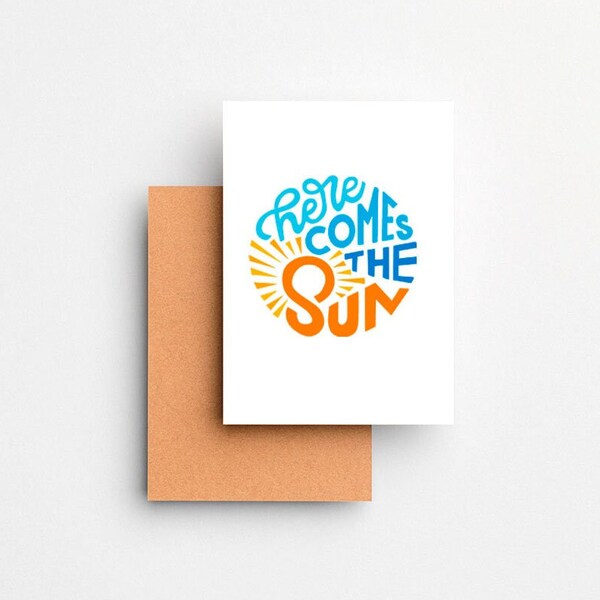 Here Come the Sun Card - Etsy