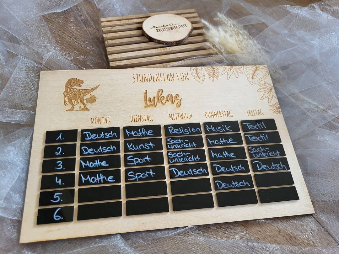 Timetable, Personalized Timetable, Gift for School Enrollment, School ...