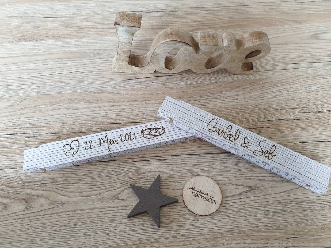 Meter Rule/ruler With Personal Engraving, Individually Customizable ...
