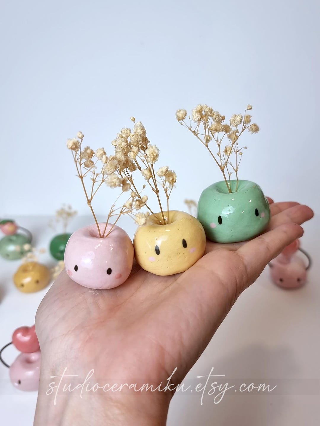 Ceramic Junimo Figurines Stardew Valley Pink Junimos Sculpture Game Fan ...